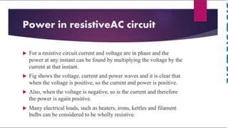 Power factor and power in AC circuit | PPT