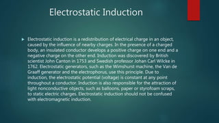 ELECTROSTATIC INDUCTION AND GAUSS LAW | PPTX