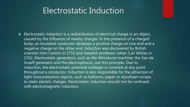 ELECTROSTATIC INDUCTION AND GAUSS LAW | PPTX | Chemistry | Science