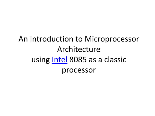Microprocessor and Microcontroller lec5 | PPTX