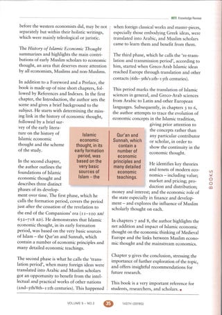 Chachi-History of Islamic Economic Thought-IRTIKR 5-2 | PDF