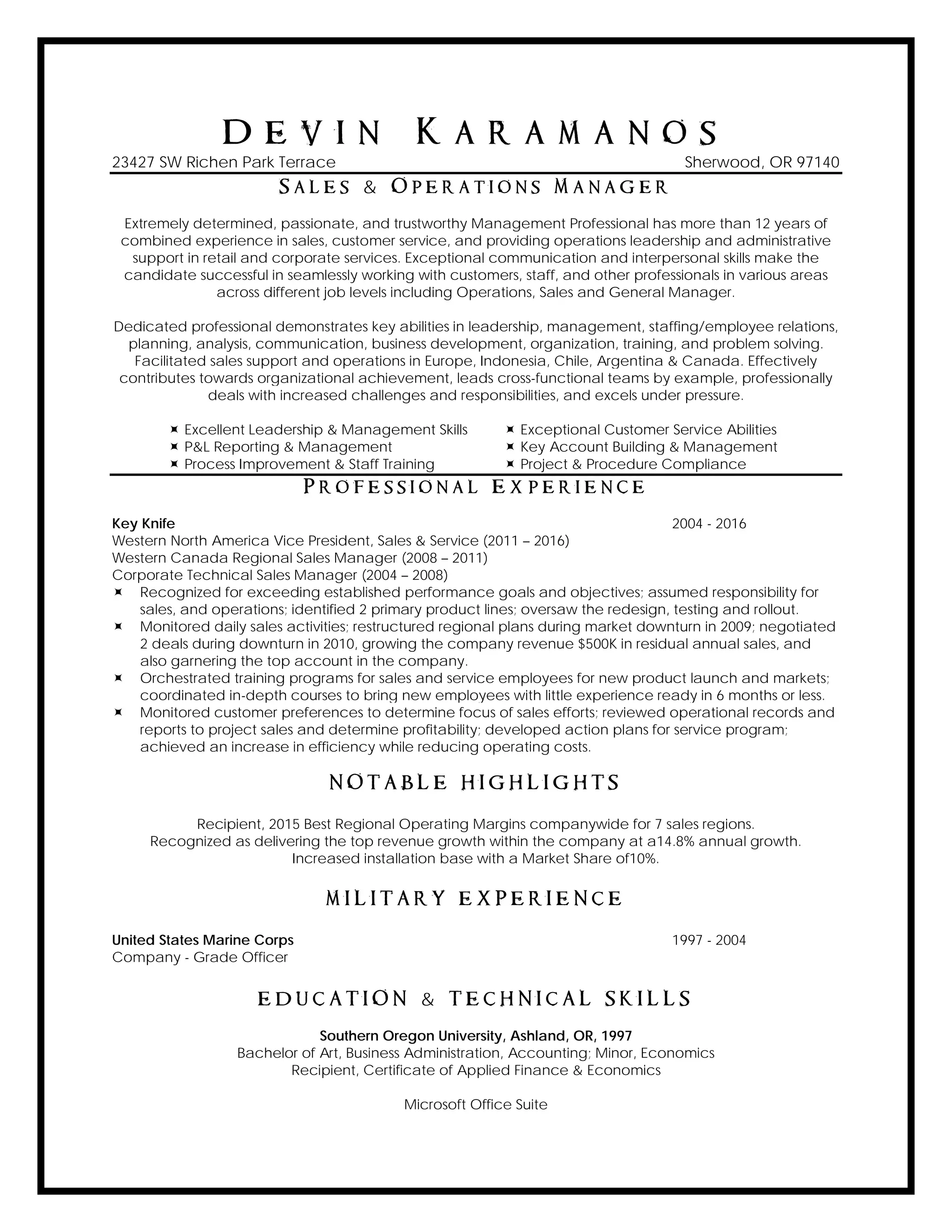 Devin Karamanos Resume | PDF