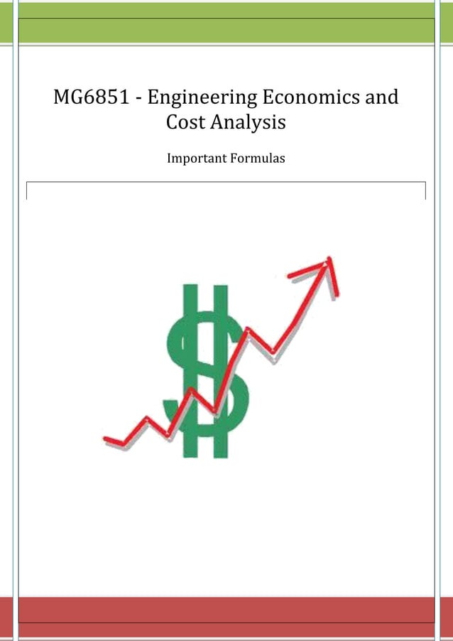 Engineering Economics and cost Analysis - concepts | PDF