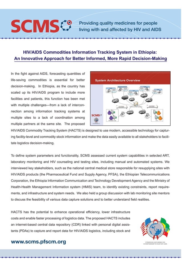 SCMS_Brochures_ethiopia | PDF | Infectious Diseases | Diseases and ...