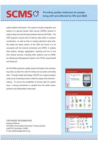 SCMS_Brochures_ethiopia | PDF | Infectious Diseases | Diseases and ...