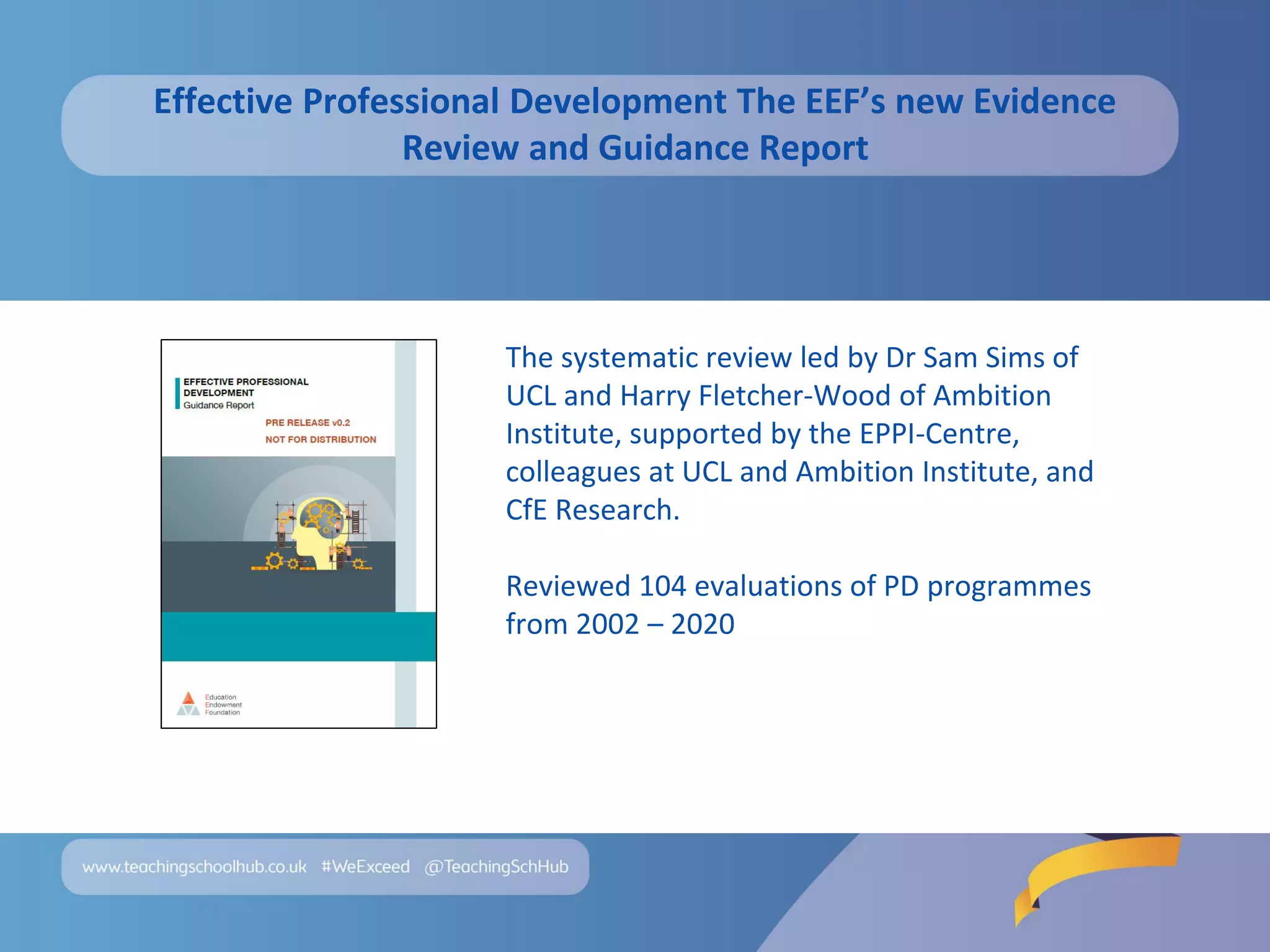 EEF guidance report and the ECT programme | PDF
