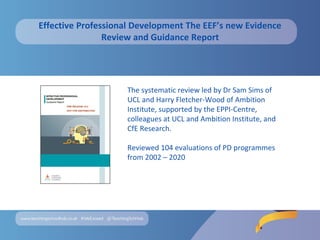 EEF guidance report and the ECT programme | PDF
