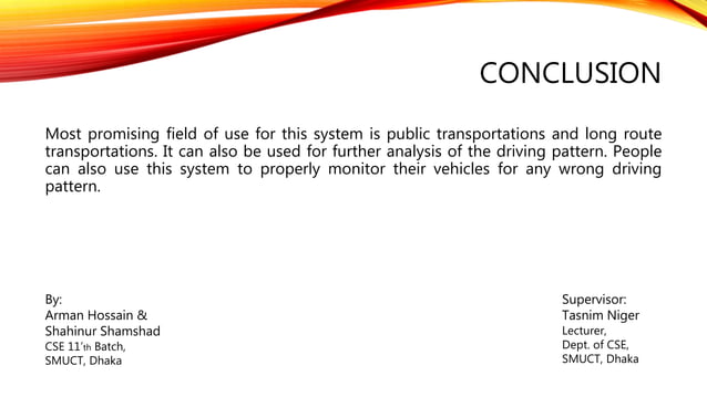 Automated Driver Fatigue Detection Pptx Artificial Intelligence Technology And Computing