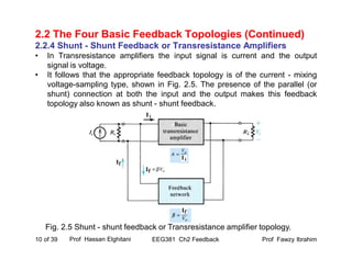 Eeg381 electronics iii chapter 2 - feedback amplifiers | PDF
