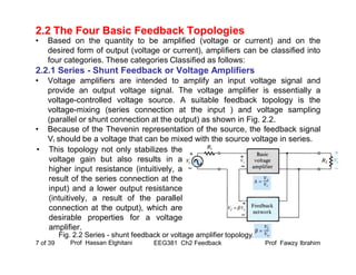 Eeg381 electronics iii chapter 2 - feedback amplifiers | PDF