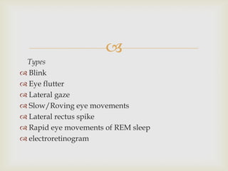 Roving Eye Movements