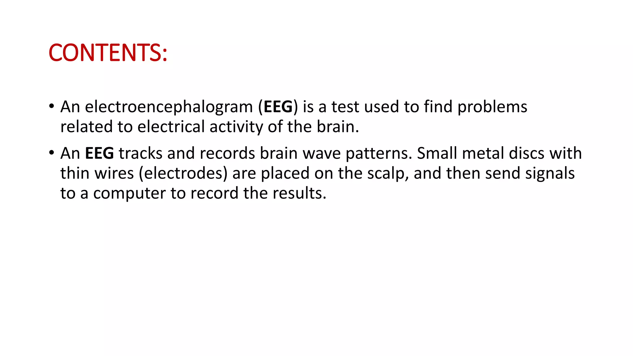 Eeg(electroencephalogram) | PPT