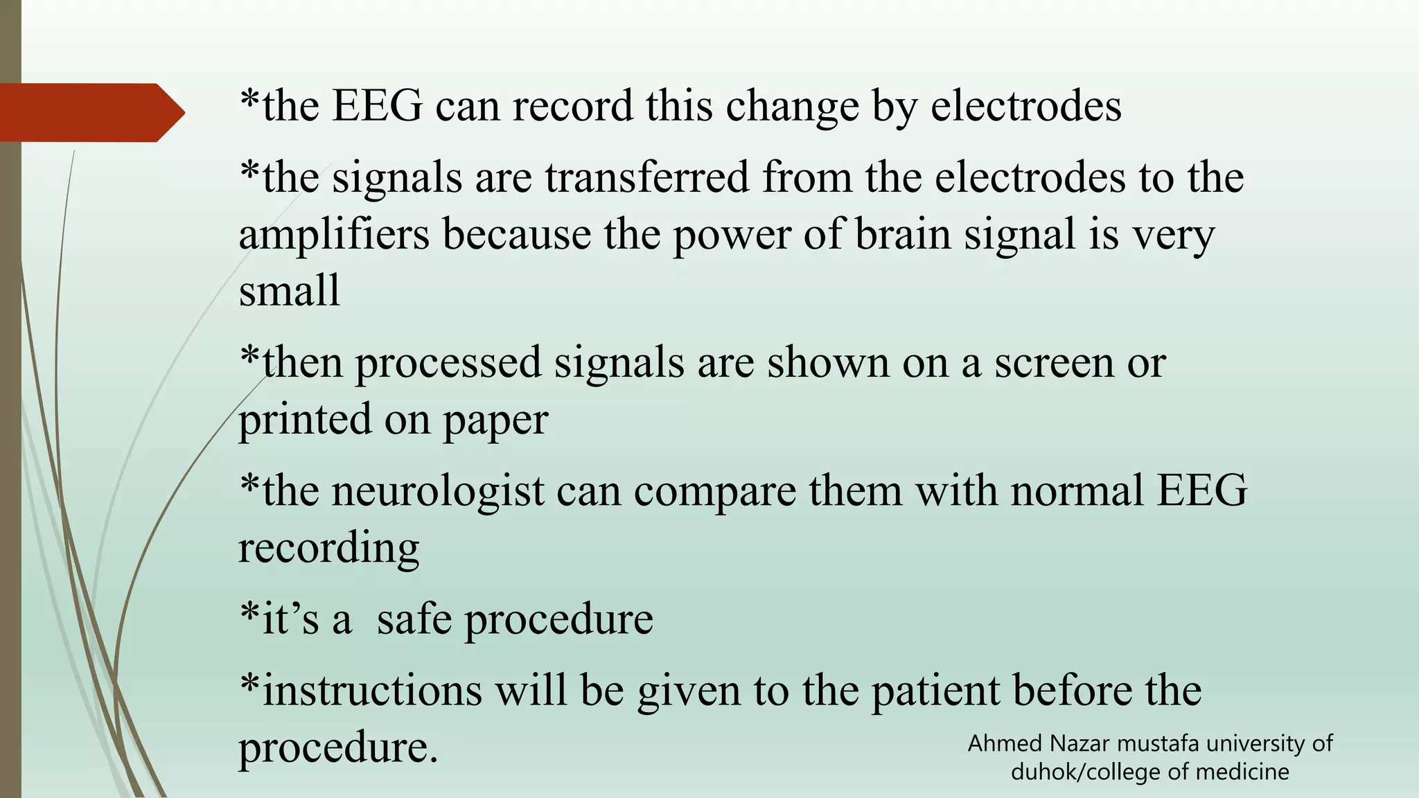 EEG (electroencephalogram) | PPTX