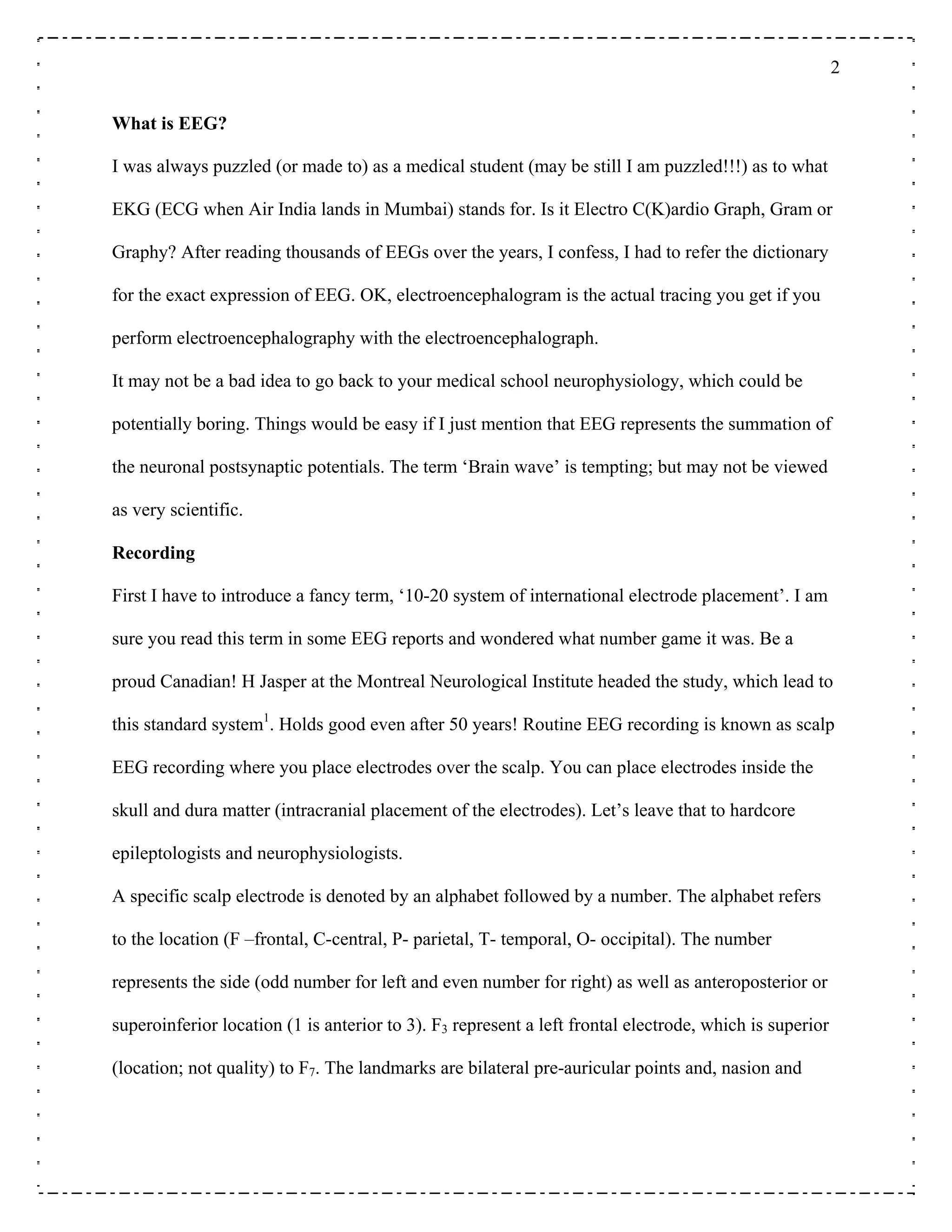 Pediatric EEG - by Dr.Rajesh Ramachandran Nair | PDF