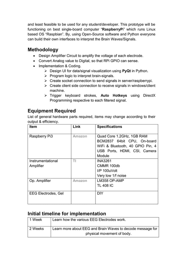 EEG Game Simulator Using BCI & RaspberrPi | PDF