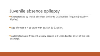 EEG in idiopathic generalised epilepsies | PPTX