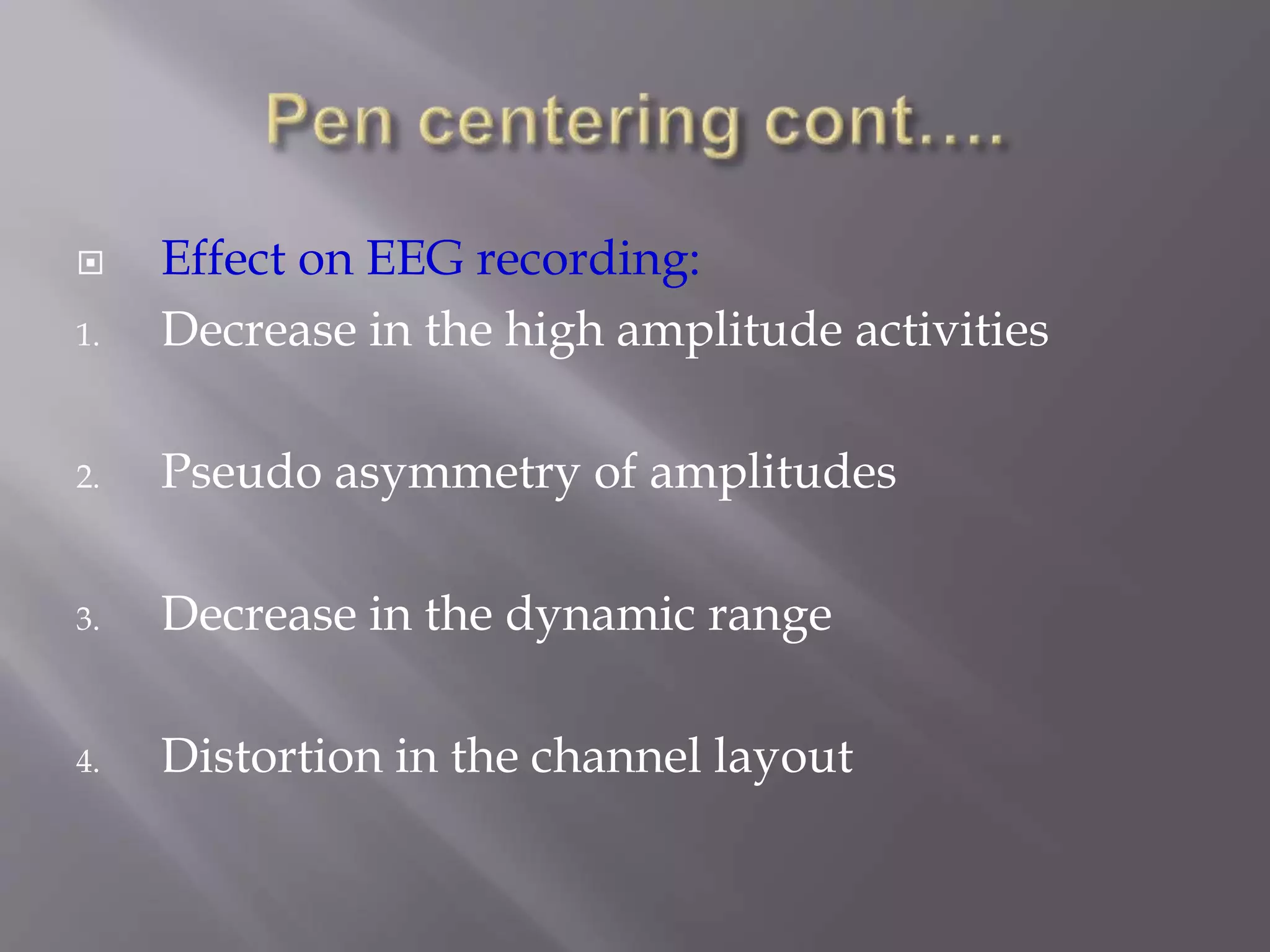Eeg machine calibration | PPTX