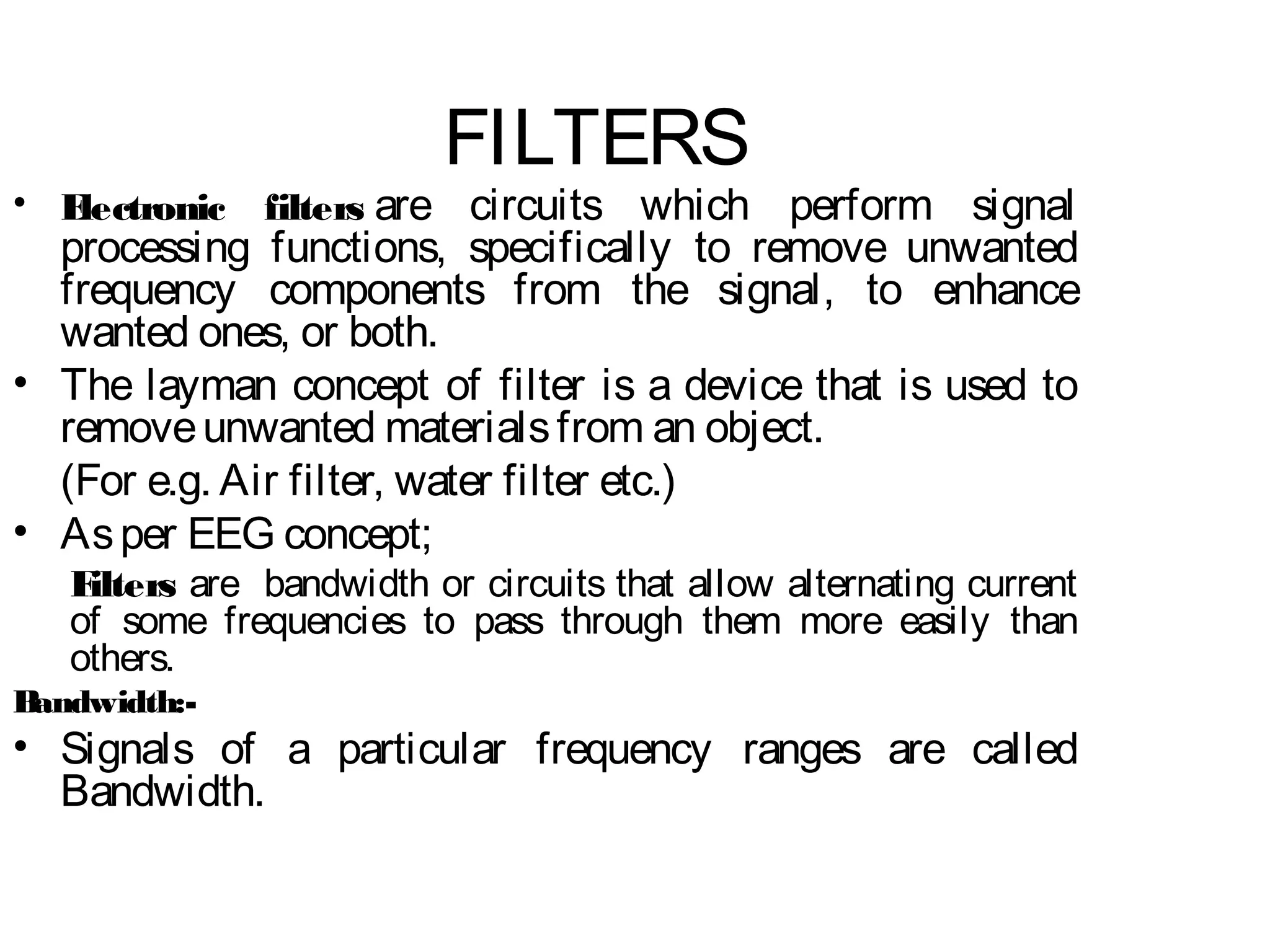 Eeg machine filters | PPT