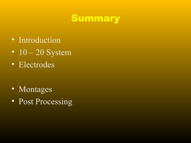 EEG - Montages, Equipment and Basic Physics | PPT | Chemistry | Science