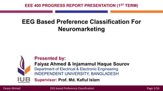 EEE400 1st Trimester Progress Presentation on EEG based Neuro-Marketing ...