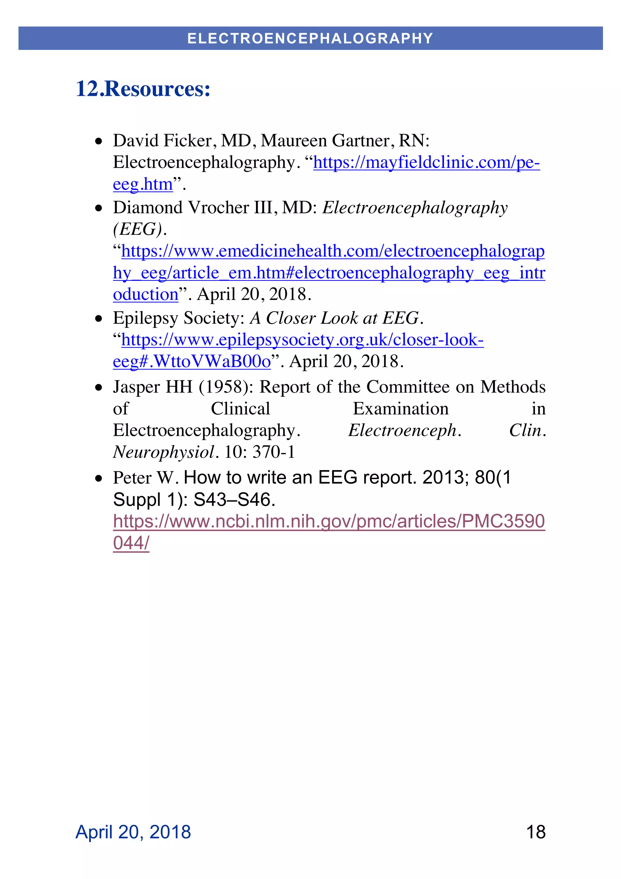 Electroencephalogram (EEG) | PDF