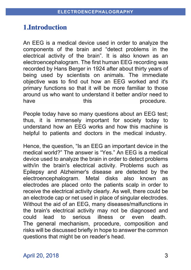 Electroencephalogram (EEG) | PDF