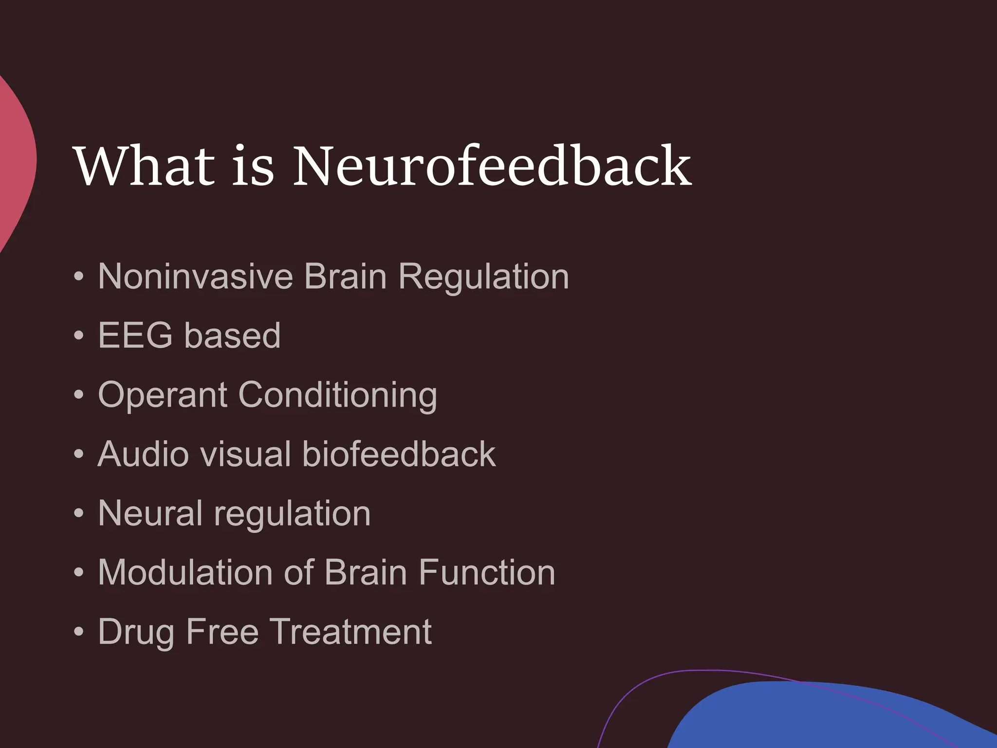 EEG signal processing and application to Neurofeedback : Operant ...