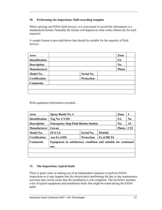 EEHA - Electrical Equipment in Hazardous areas | PDF