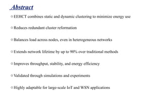 Energy efficient hybrid clustering technique | PPTX