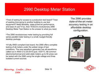 TESCO's Next Generation Test Equipment for the Next Generation of ...