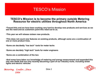 TESCO's Next Generation Test Equipment for the Next Generation of ...