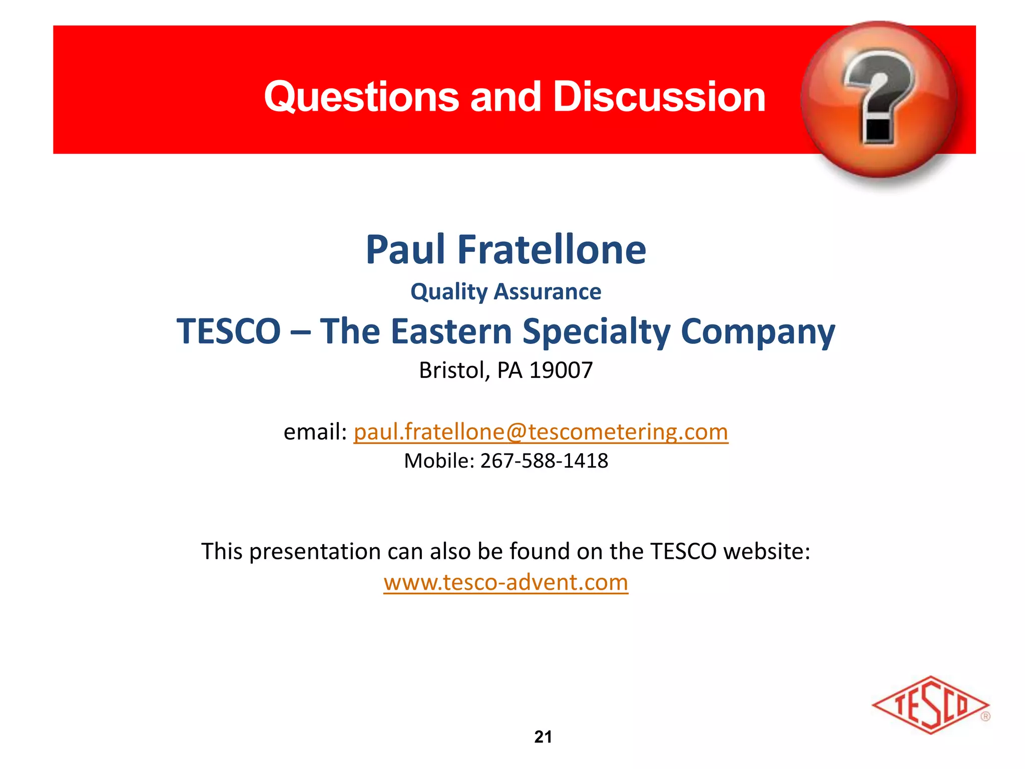 TESCO Meter Manager Overview | PPT