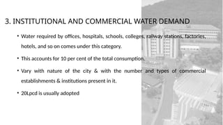 Different types of water demands to be considered while designing a ...