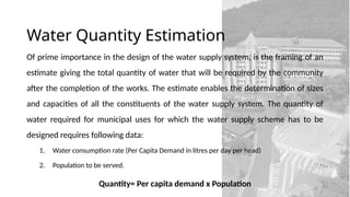 Different types of water demands to be considered while designing a ...