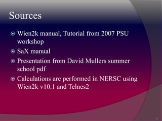 Quick DFT tour of Electron Energy Loss Spectrum (EELS) | PDF