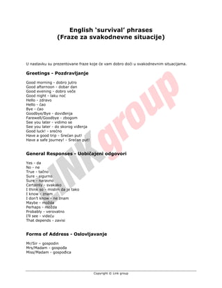 Eel survival phrases | PDF