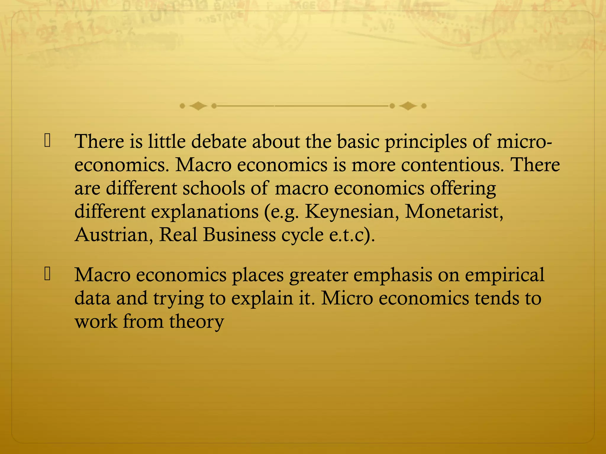 Difference between micro & Macro Economics | PPT | Financial Industry ...
