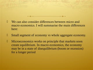 Difference between micro & Macro Economics | PPT