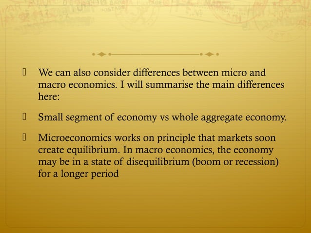 Difference between micro & Macro Economics | PPT | Financial Industry ...