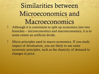 Difference between micro & Macro Economics | PPT | Financial Industry ...