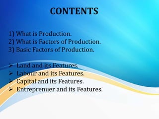 Factors Of Production | PPT