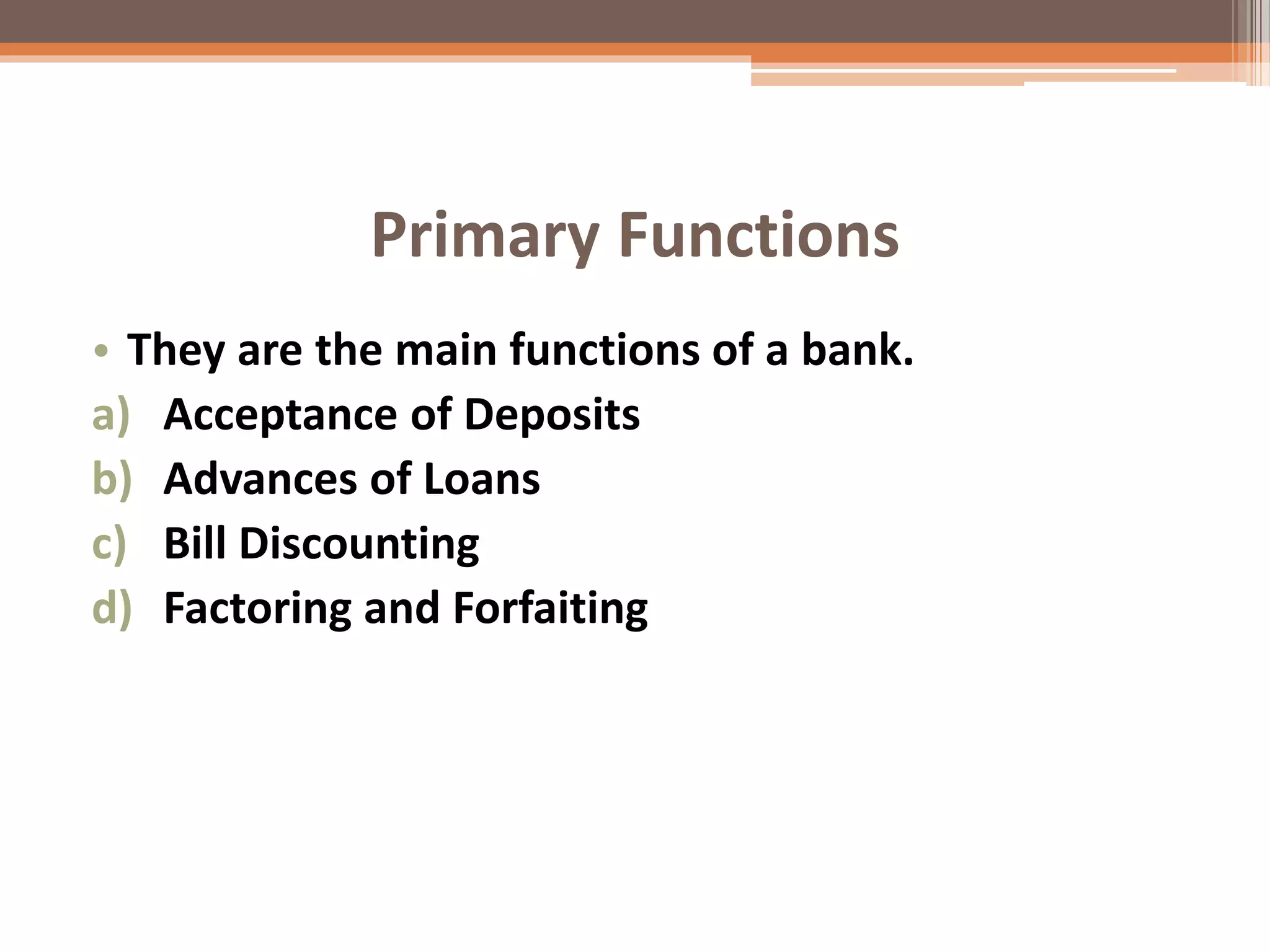 Bank and Banking System | PPTX