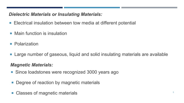 Electrical Engineering Material Part-VI | PPTX | Physics | Science