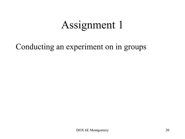 design of experiments (Research methodology) | PPT