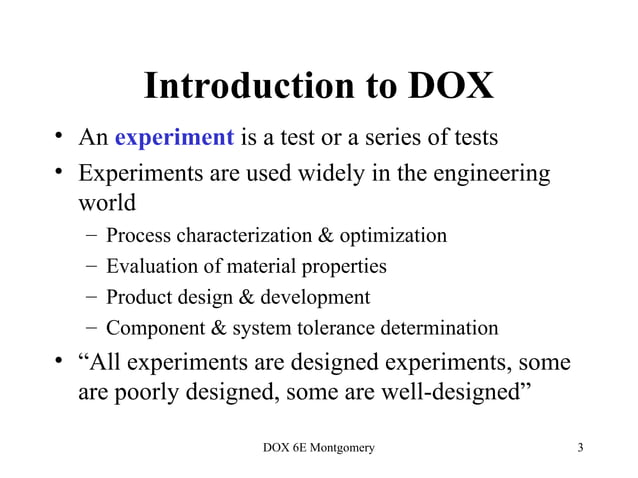 design of experiments (Research methodology) | PPT
