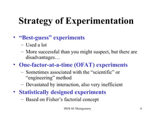 design of experiments (Research methodology) | PPT