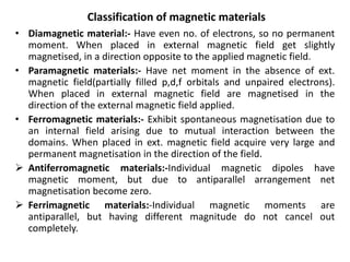 Eema magnetic properties of materials | PDF