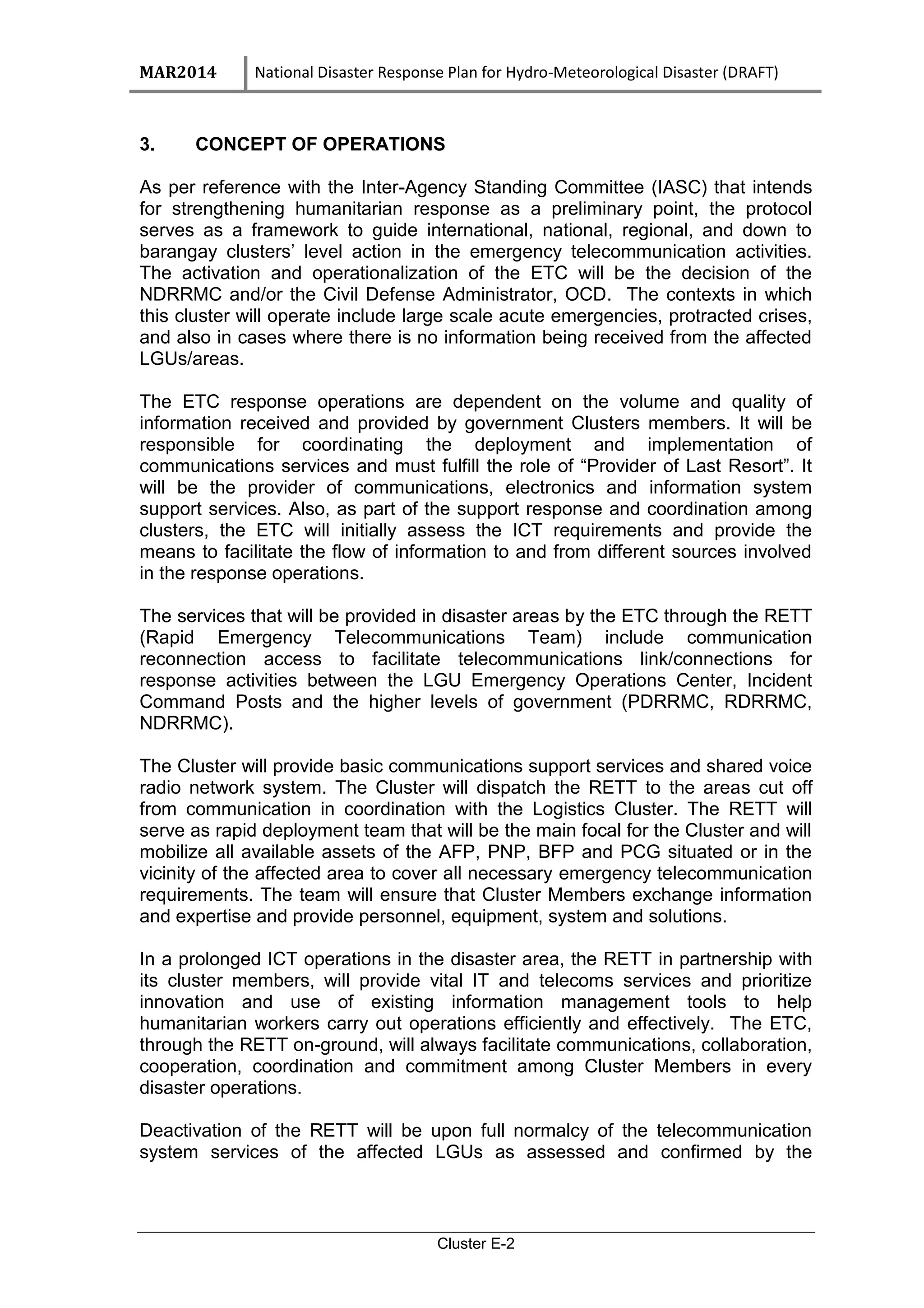 E emergency telecomm operations protocol 20140331 | DOCX