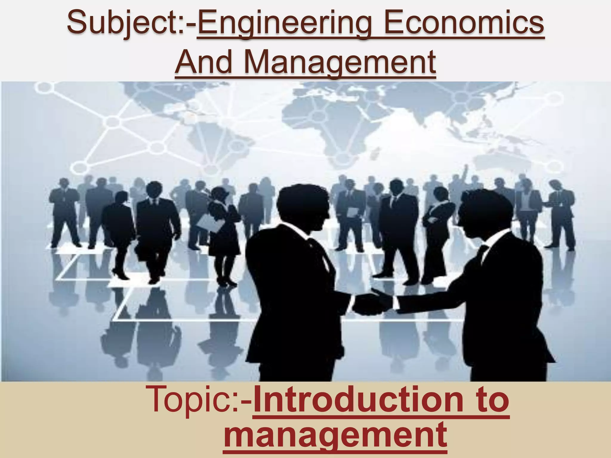 Introduction to management | PPT