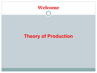 theory of production ( EEM PPT / SEM 4 GTU ) | PPT